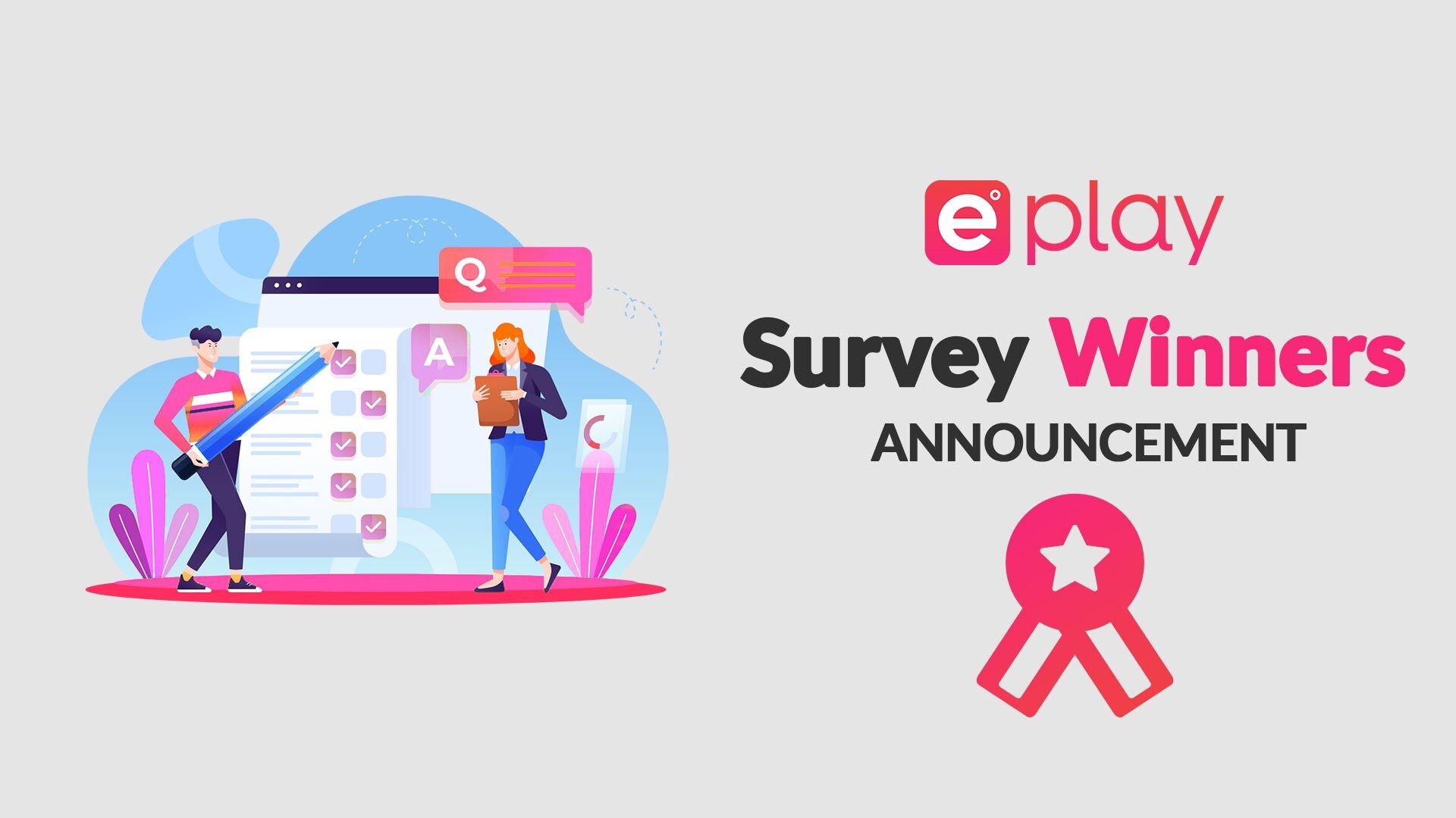 ePlay Announces April's Survey Winners